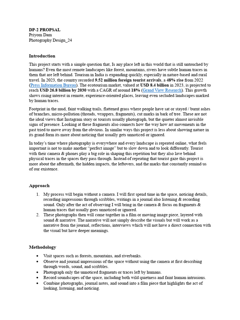 Proposal Priyom Dam Initial | PDF | Landscape | Tourism