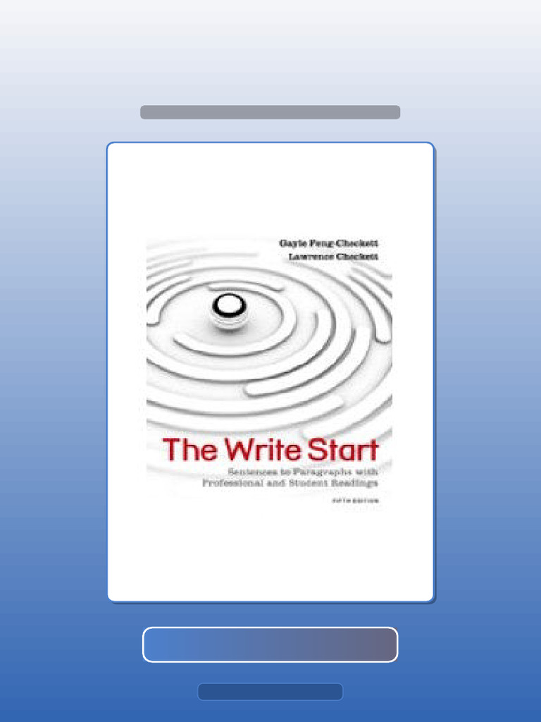 The Write Start Sentences to Paragraphs With Professional and Student ...