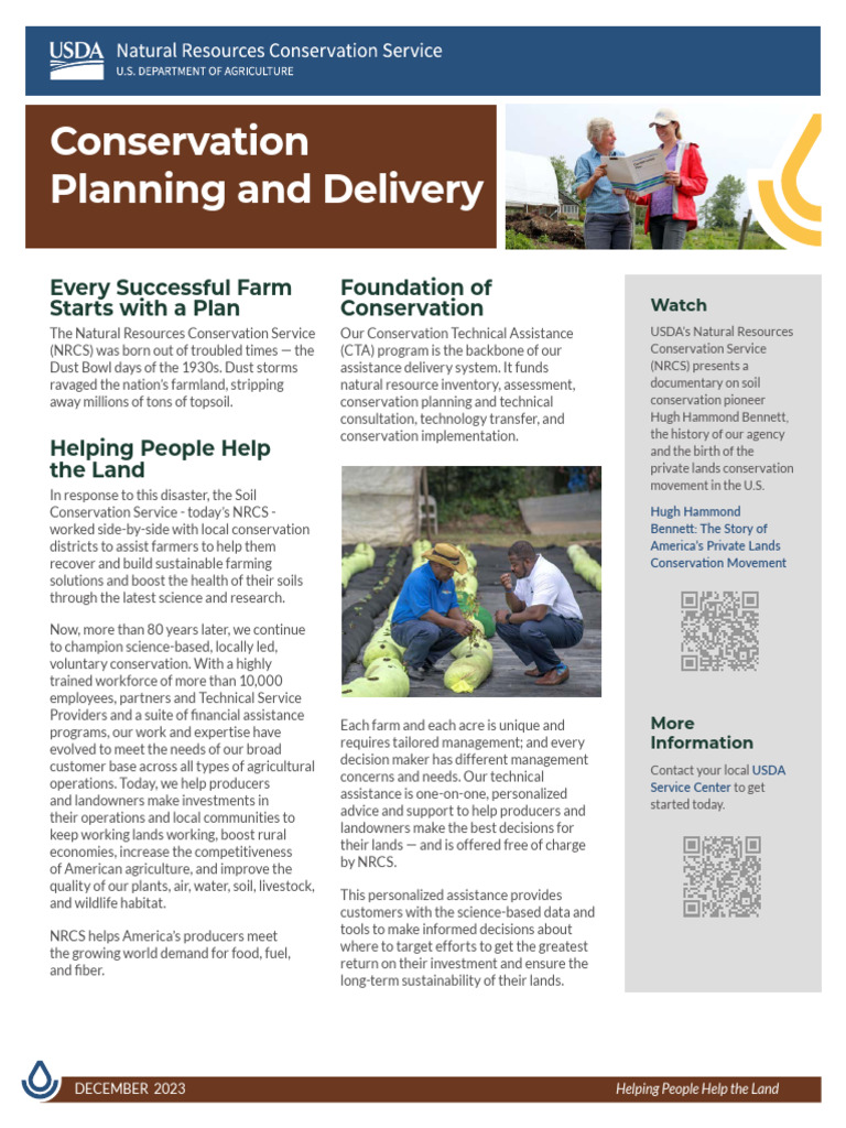 NRCS ConservationPlanningDelivery Factsheet 011024 508 | PDF | Natural ...