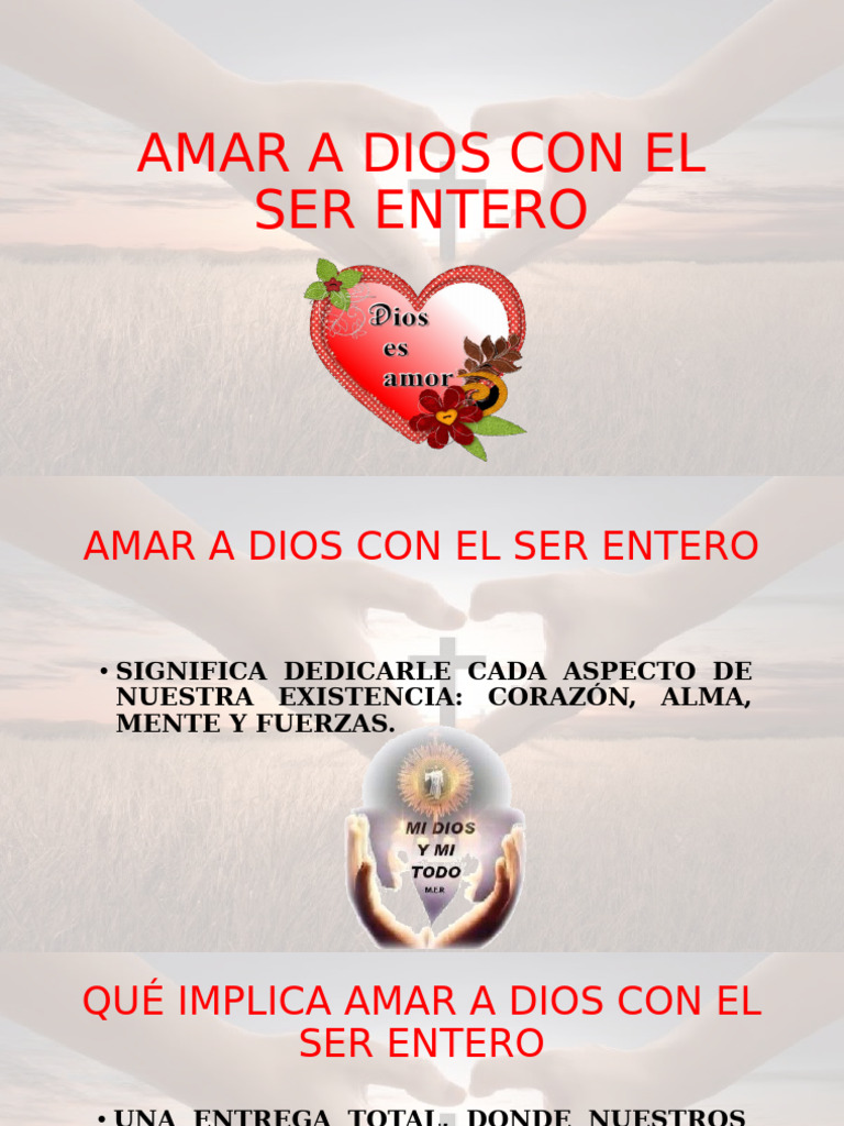 Amar A Dios Con El Ser Entero | PDF | Amor | Dios
