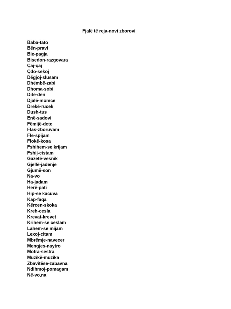 Fjalë Të Reja | PDF