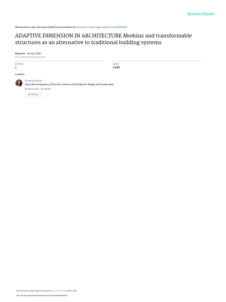 Adaptive Dimension in Architecture 35 | PDF