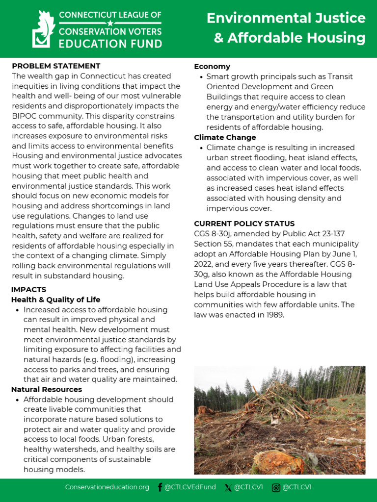 Environmental Justice & Affordable Housing | PDF | Affordable Housing ...