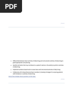 ADL Assessment Tool for Independence | PDF