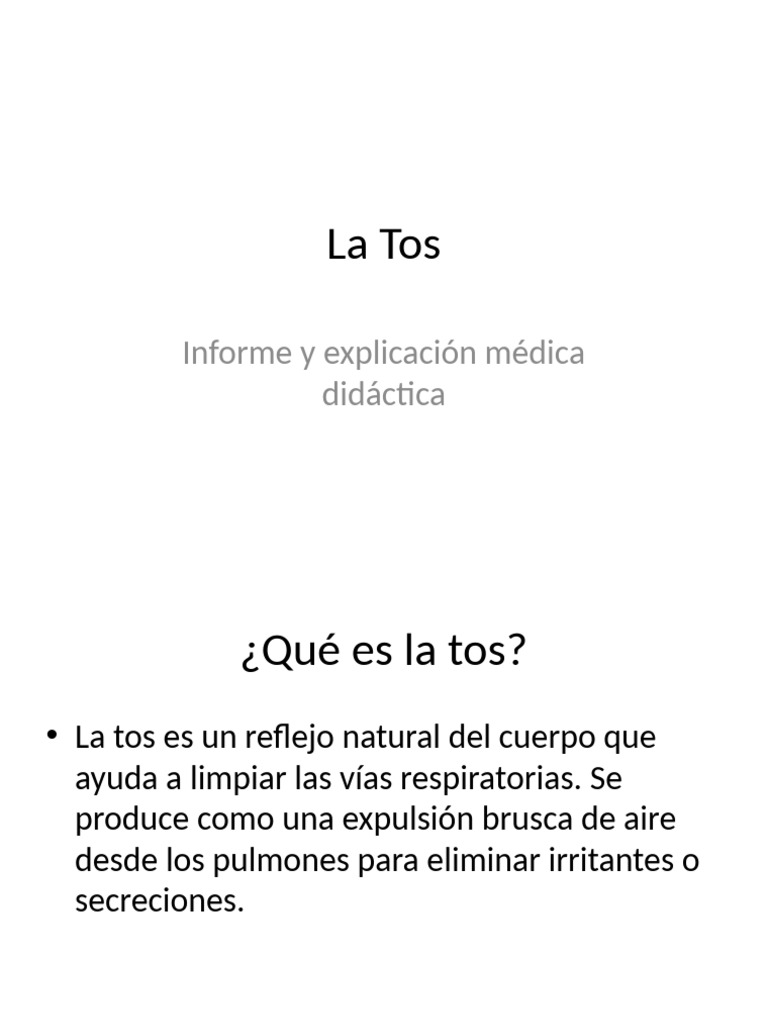 Causas y Tipos de Tos Explicados | PDF