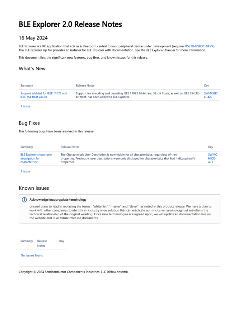 BLE Explorer 2.0 Release Notes | PDF | Bluetooth | Computer Science