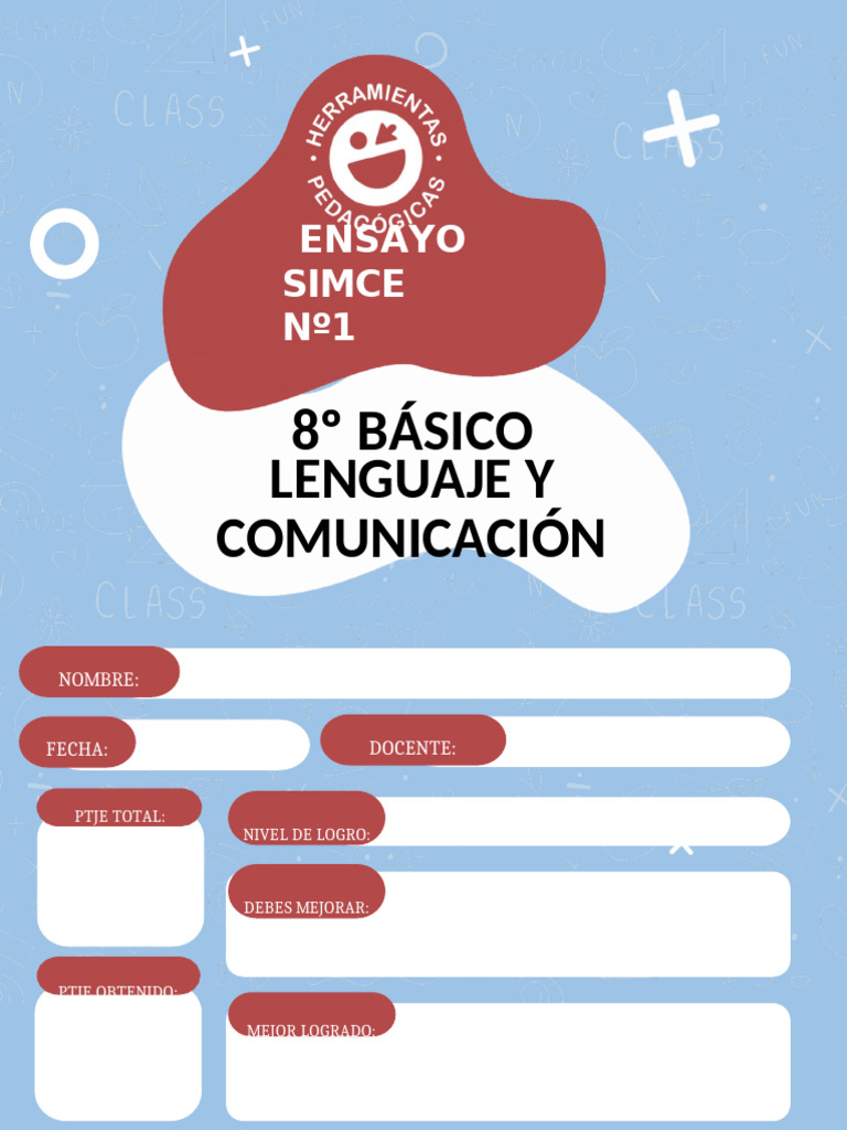 Ensayo SIMCE 8º Básico Lenguaje | PDF | Telefonía móvil | Ensayos
