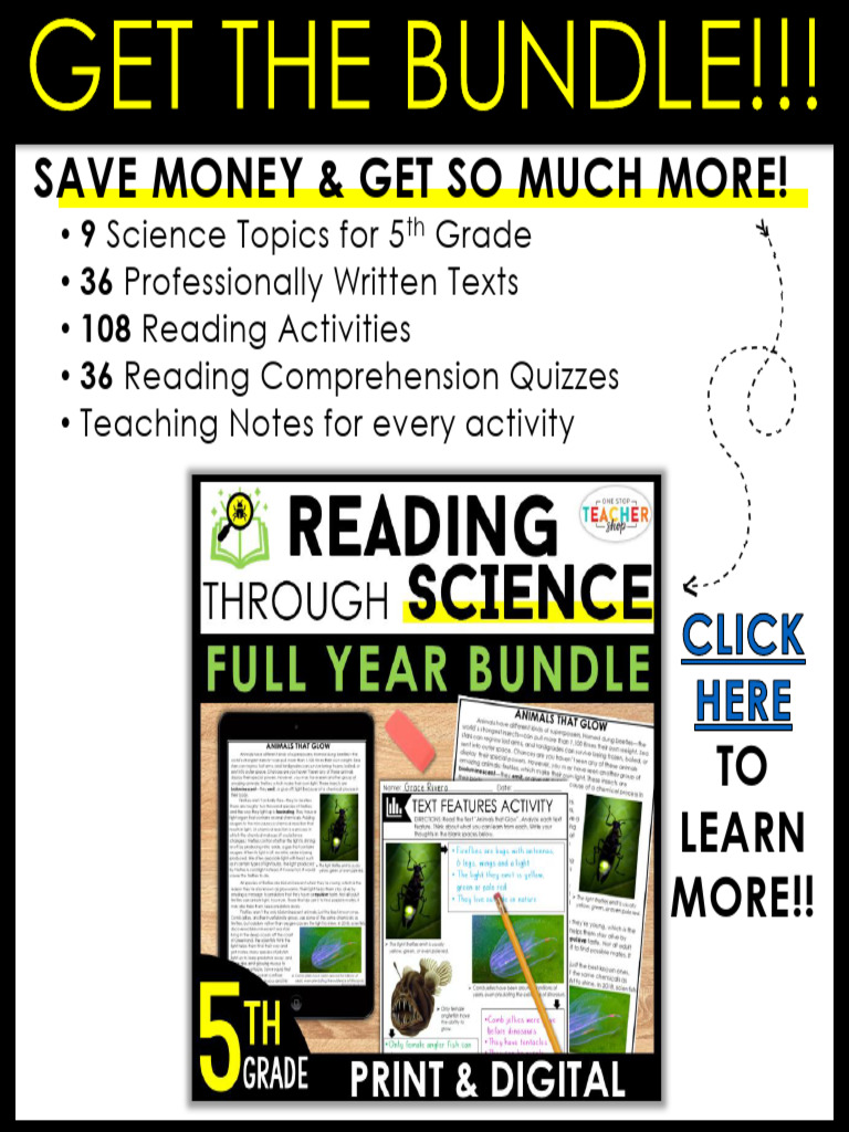 5th Grade Science Reading Bundle | PDF