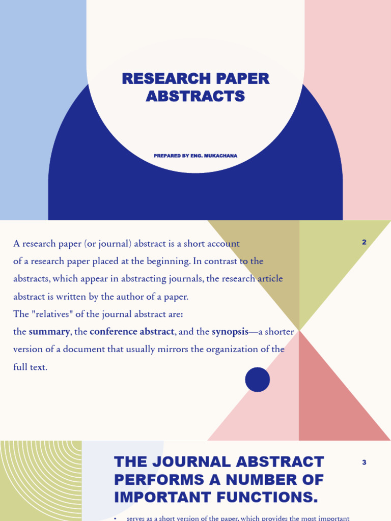 How To Write Research Paper Abstracts | PDF | Abstract (Summary ...