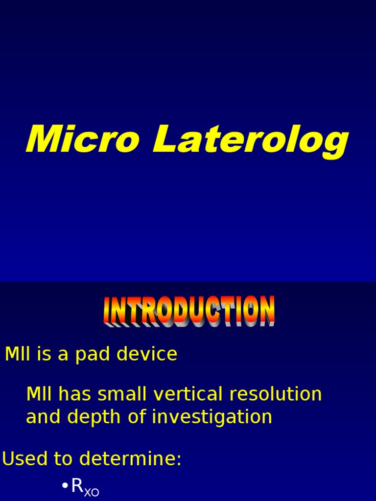 Micro Laterolog | PDF | Voltage | Electric Current