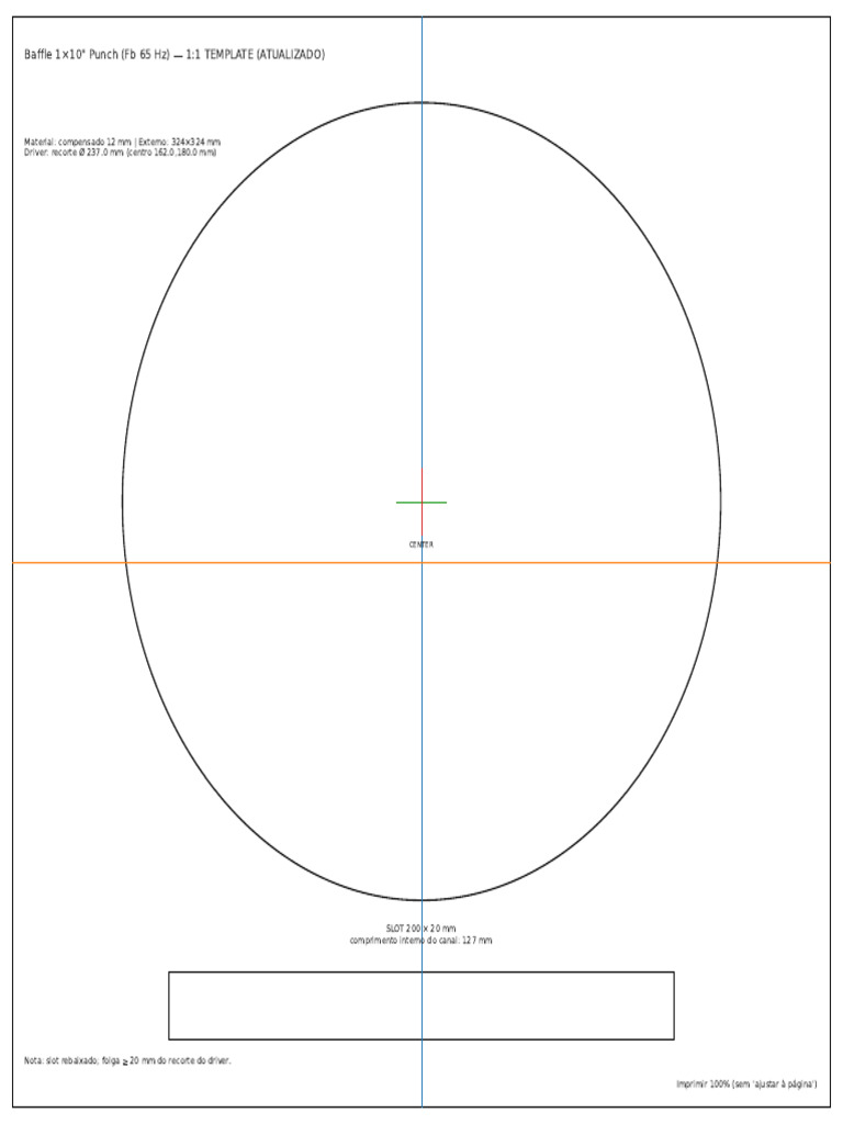 Baffle Template 65Hz Slot UPDATED | PDF