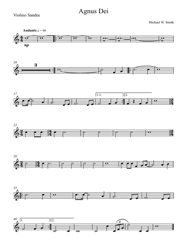 Agnus Dei_4_1 - Violino Sandra | PDF