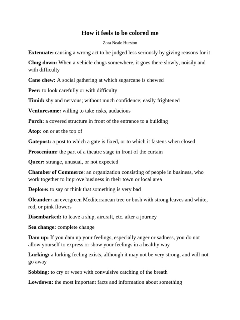 How It Feels To Be Colored Be | PDF