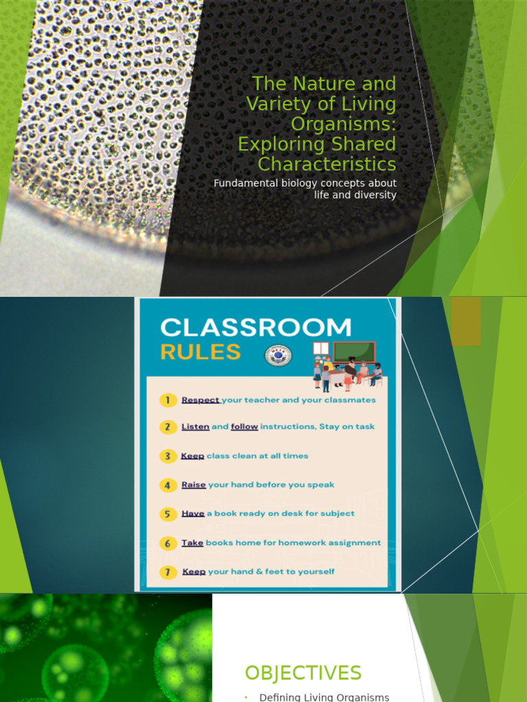 The Nature and Variety of Living Organisms | PDF | Cell (Biology) | Life