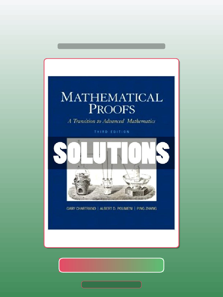Mathematical Proofs a Transition to Advanced Mathematics 3rd Edition ...