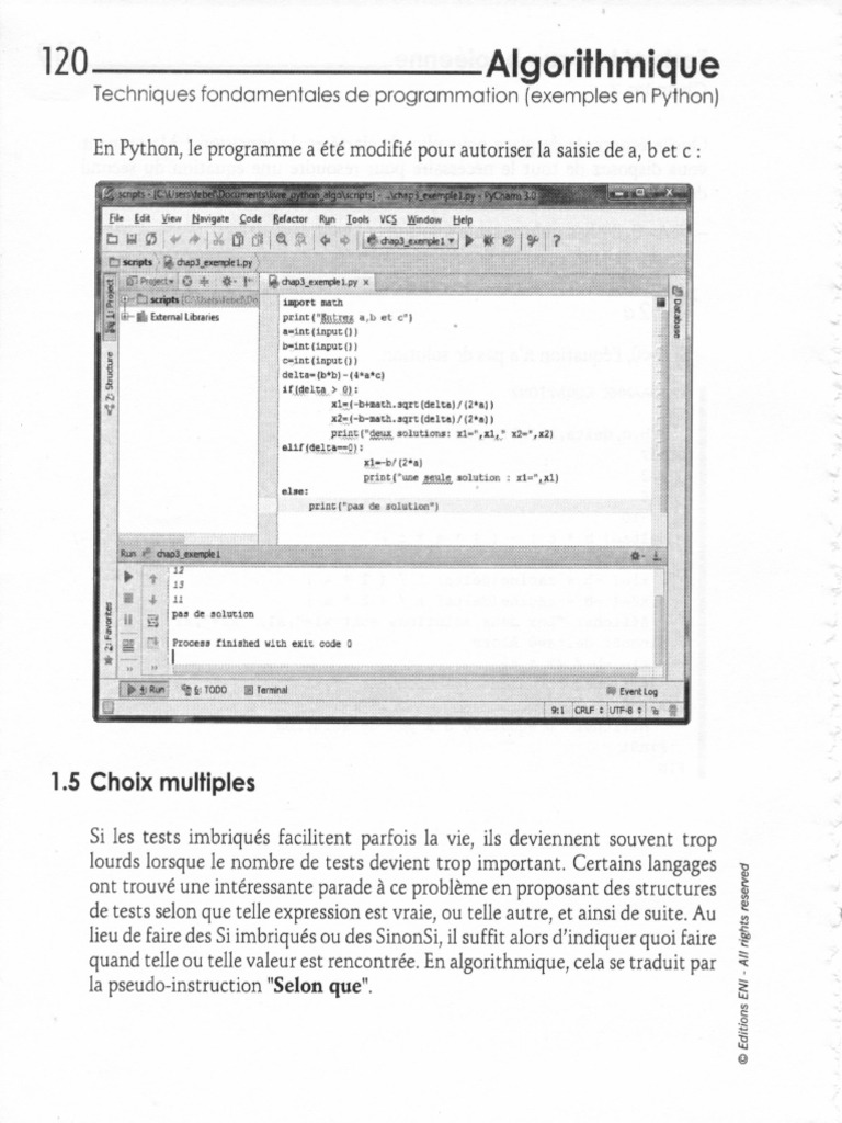 Eni Algorithmique Techniques de Programmation en Python 2ed 123 | PDF