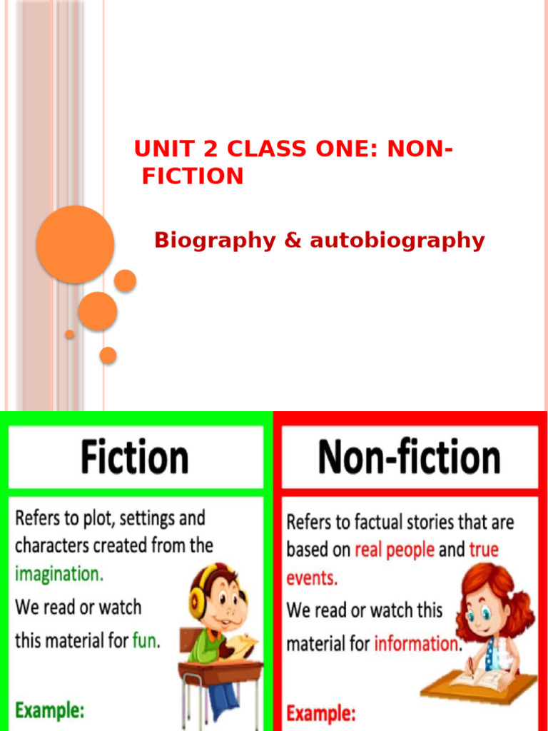 Unit 2 Class One Biography and Autobiography | PDF