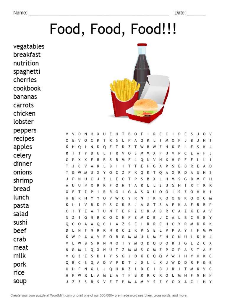 Food-Themed Puzzle Creation Guide | PDF | Cuisine | Foods