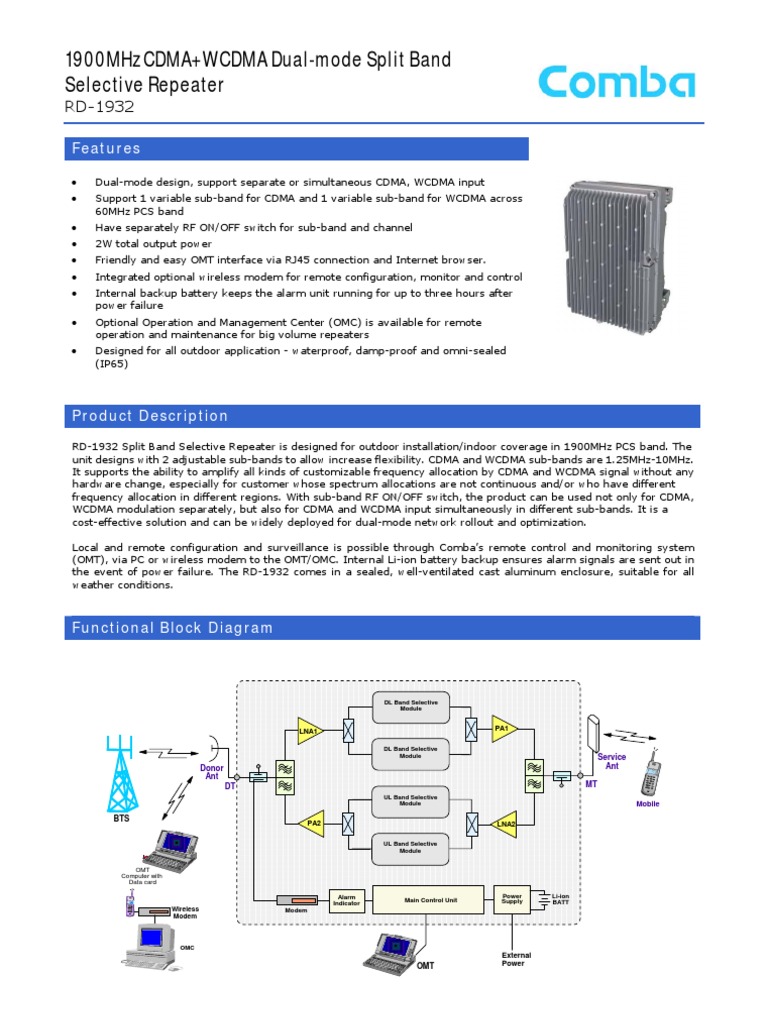 Comba RD-1932 DS 1-1-1 | PDF | Code Division Multiple Access ...