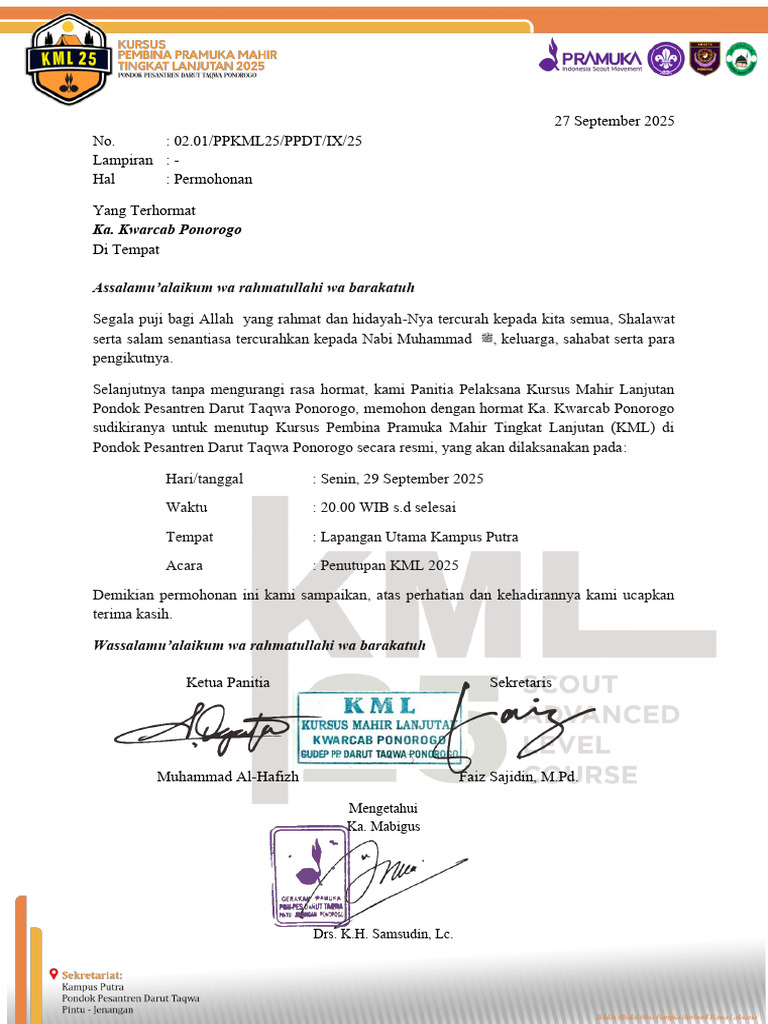 Permohonan Ka Kwarcab | PDF