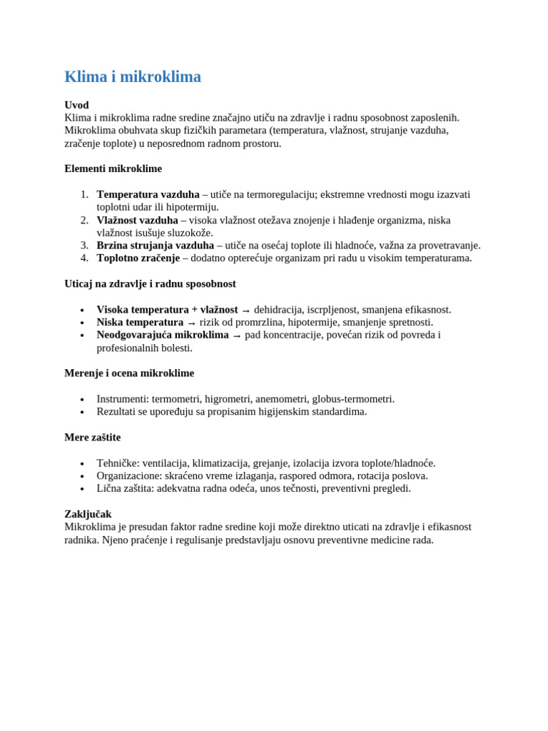 15. Klima i Mikroklima | PDF