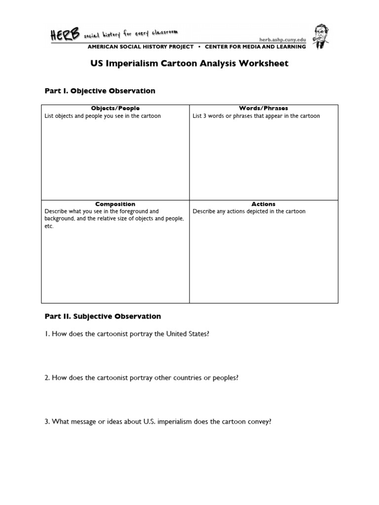Imperialismcartoonworksheet 091be5bc74 | PDF