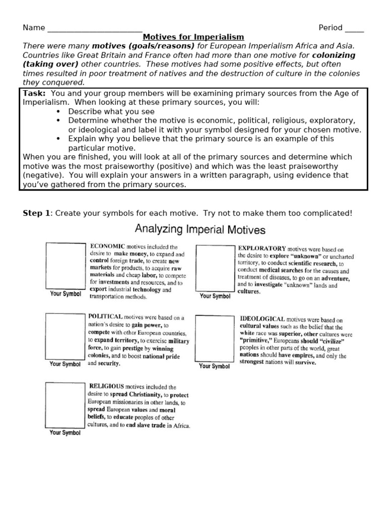 Analyzing Motives of European Imperialism | PDF | Imperialism