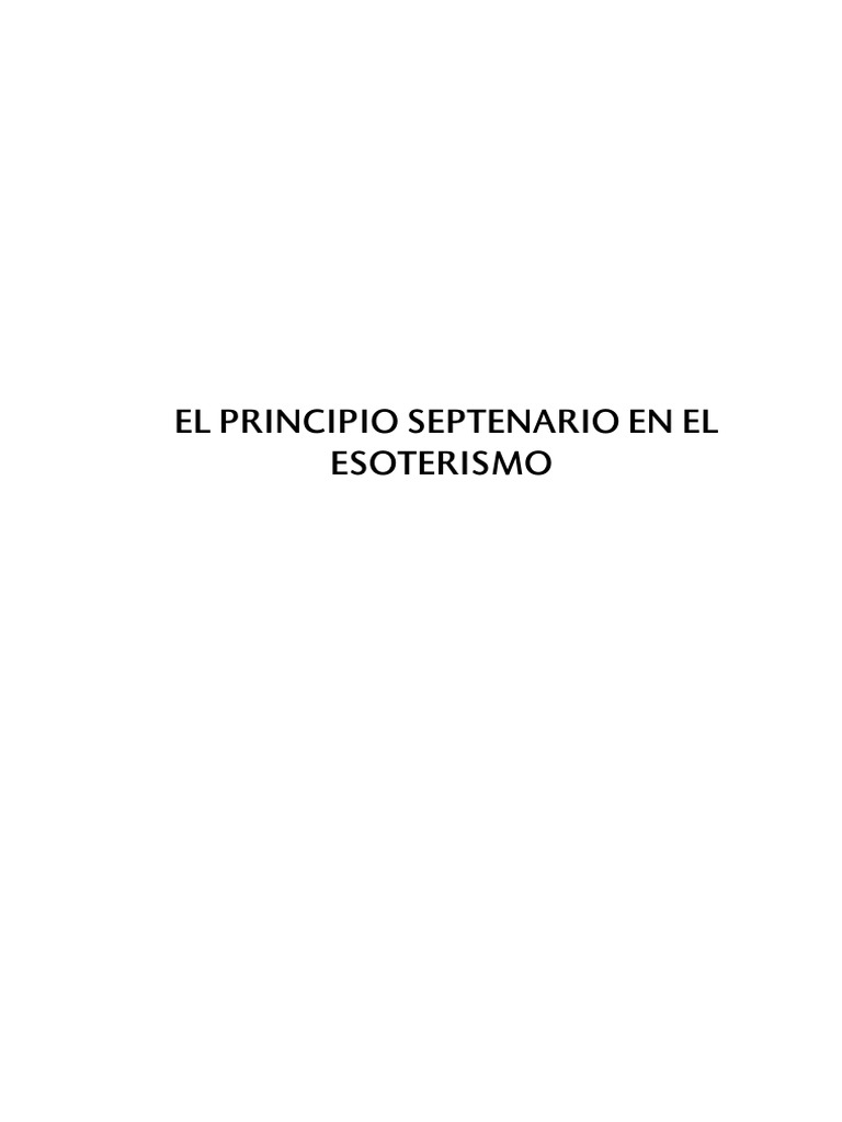 HPB-Principio Septenario en El Esoterismo | PDF | Mantman (hinduismo ...