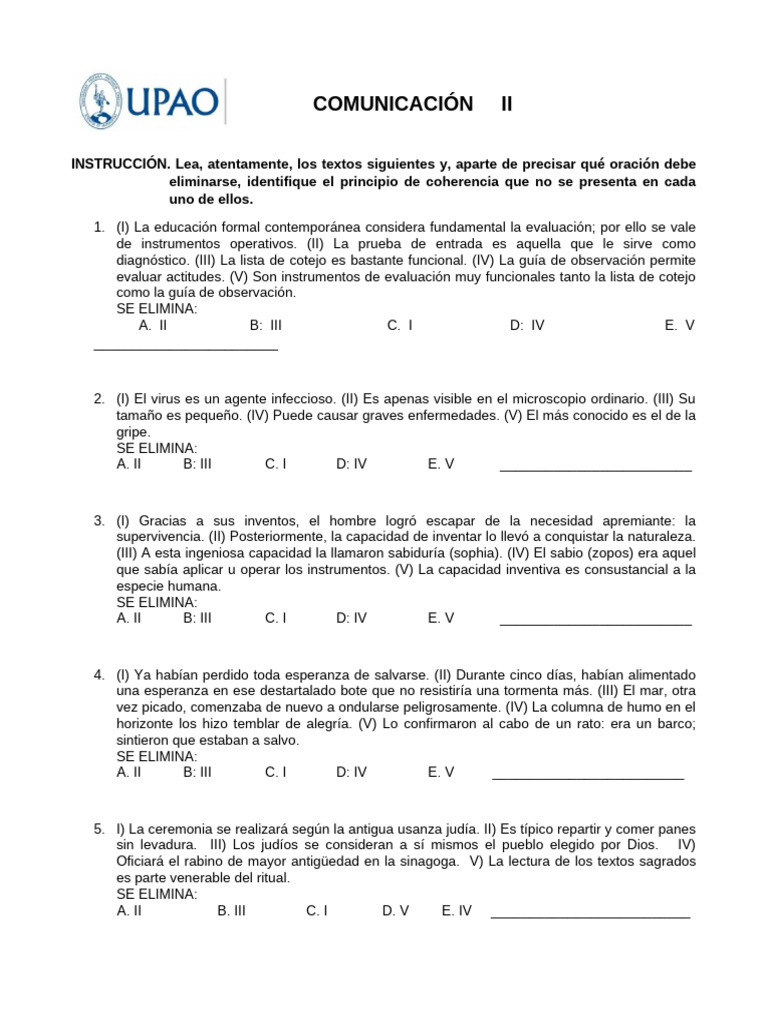 COHERENCIA TEXTUAL Comunicacion 1-2 Doxs | PDF