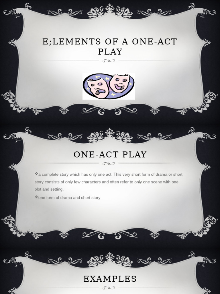 Key Elements of One-Act Plays | PDF
