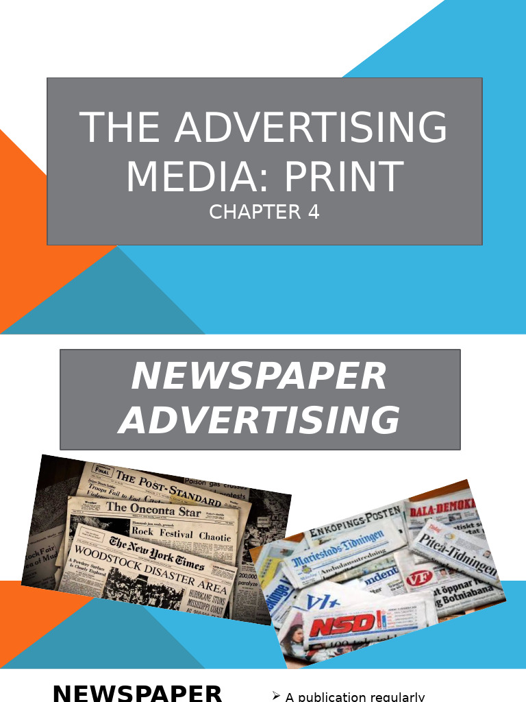 Newspaper Advertising Types Explained | PDF | Marketing Communications ...