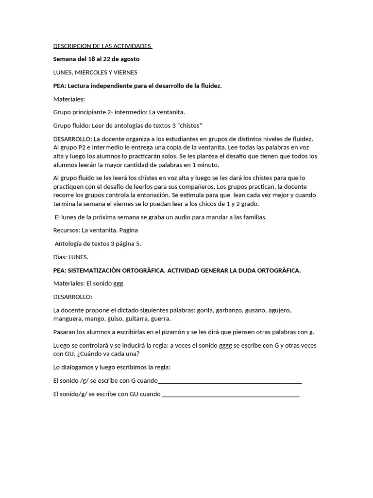 Planificaci N Tercer Grado PEA | PDF