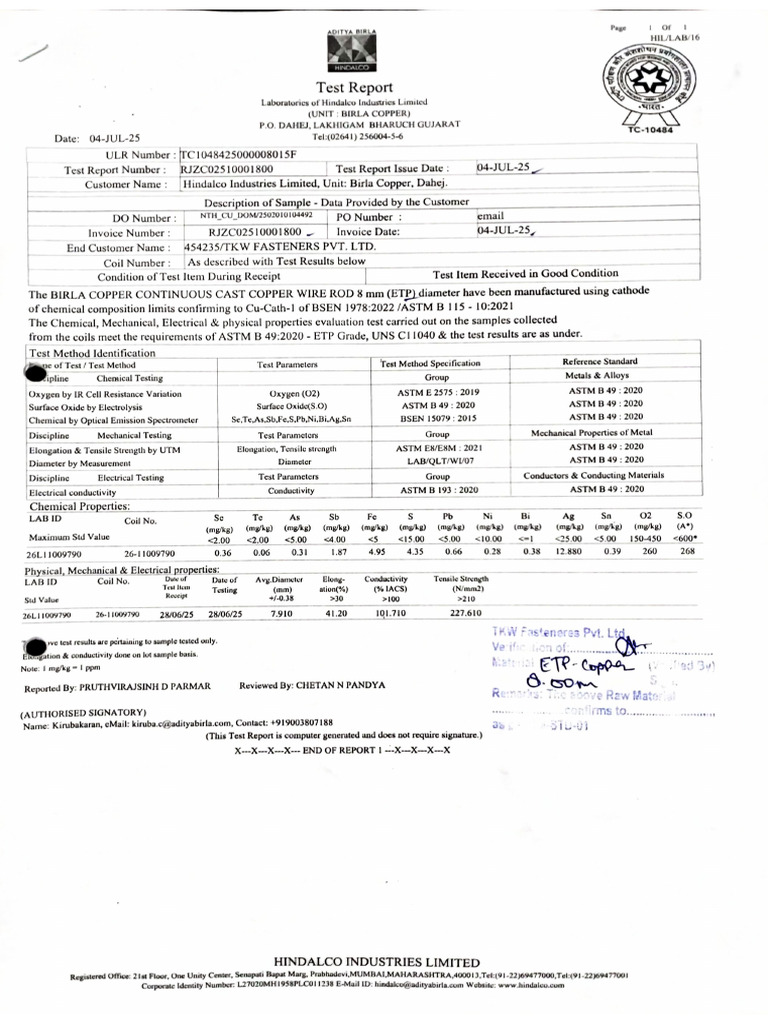 Copper Mill TC | PDF