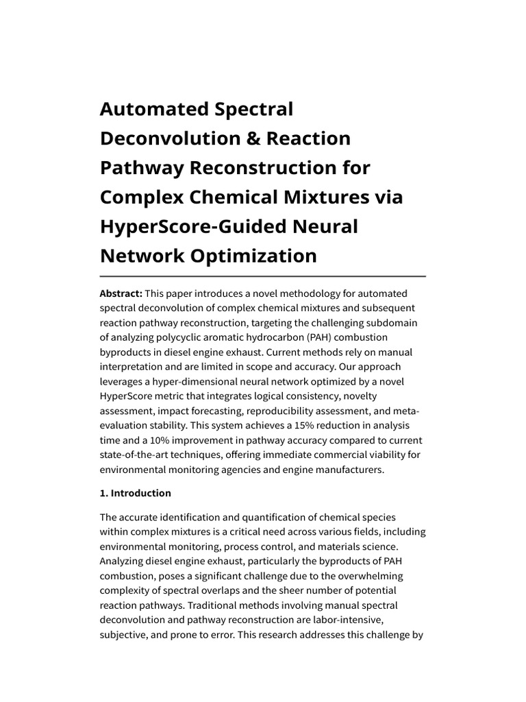 Automated Spectral Deconvolution & Reaction Pathway Reconstruction For Complex Chemical Mixtures ...