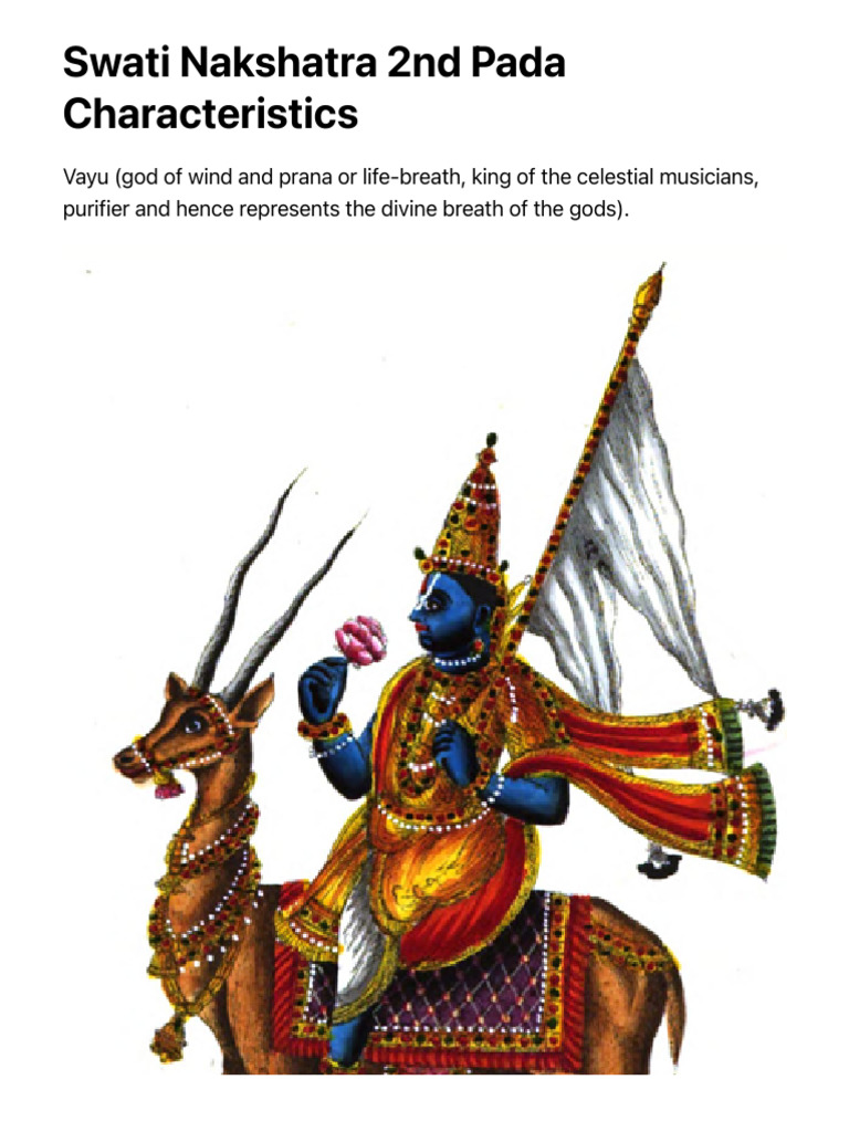 15b. Swati Nakshatra 2nd Pada Characteristics - RVA | PDF