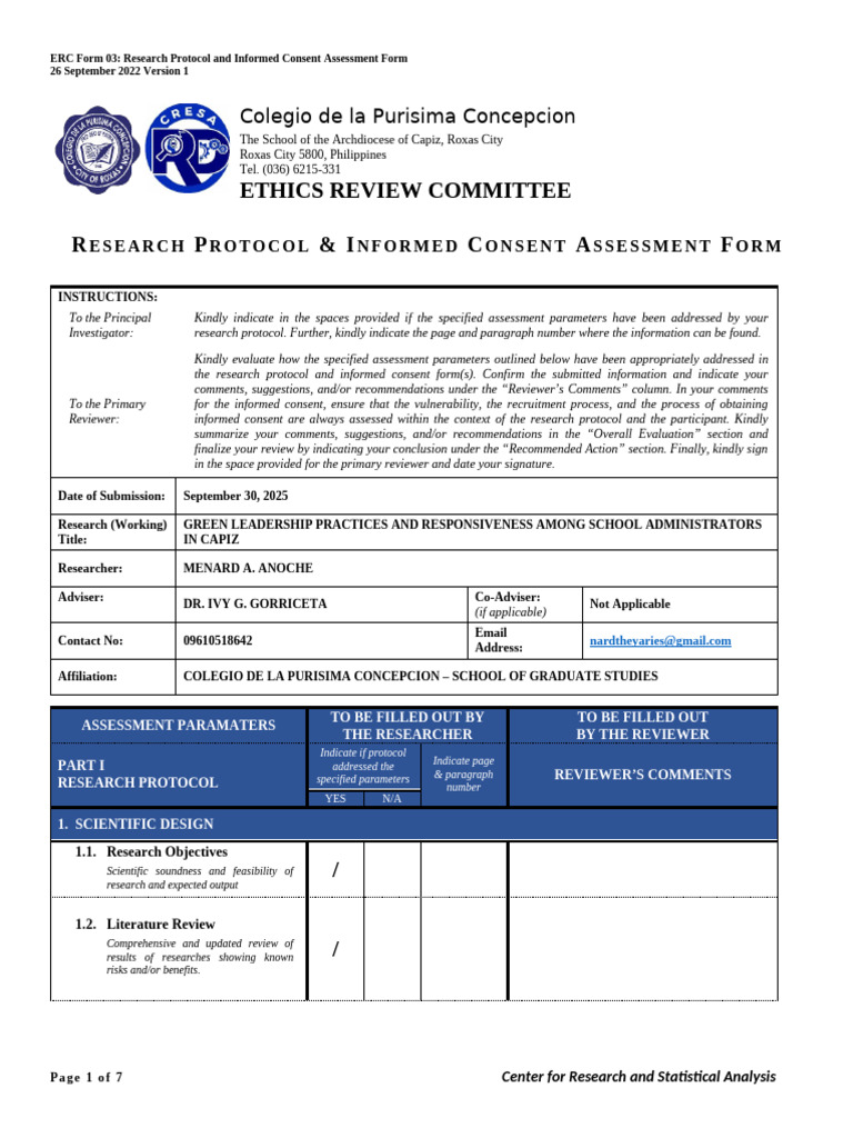 Research Protocol & Consent Form Guide | PDF | Risk | Informed Consent
