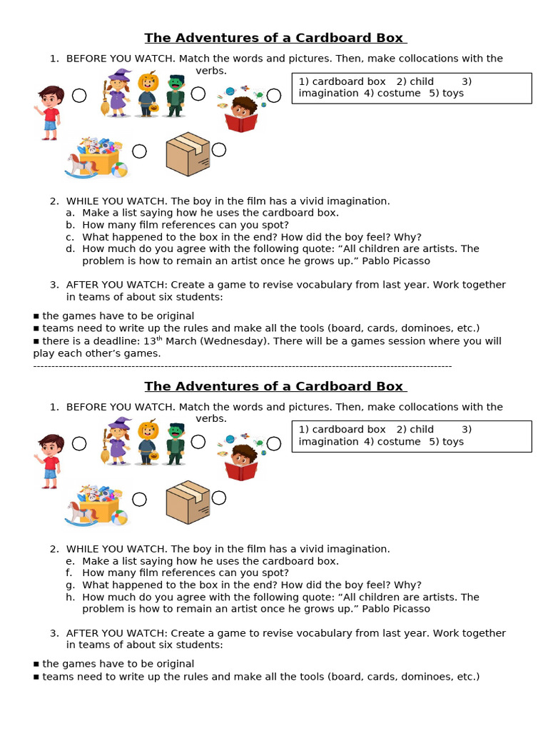 The Adventures of A Cardboard Box | PDF