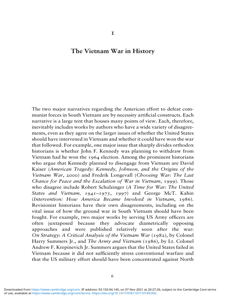 Vietnam War | PDF | Robert Mc Namara | Cold War