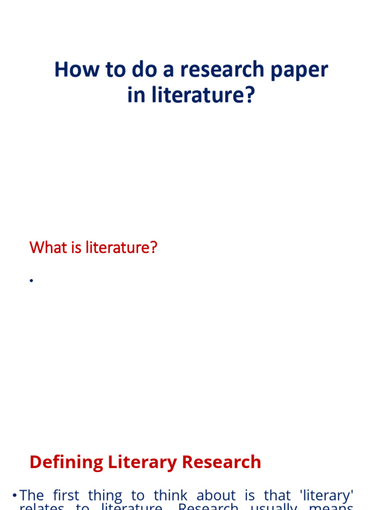 Guide to Literary Research Papers | PDF | Idea | Essays