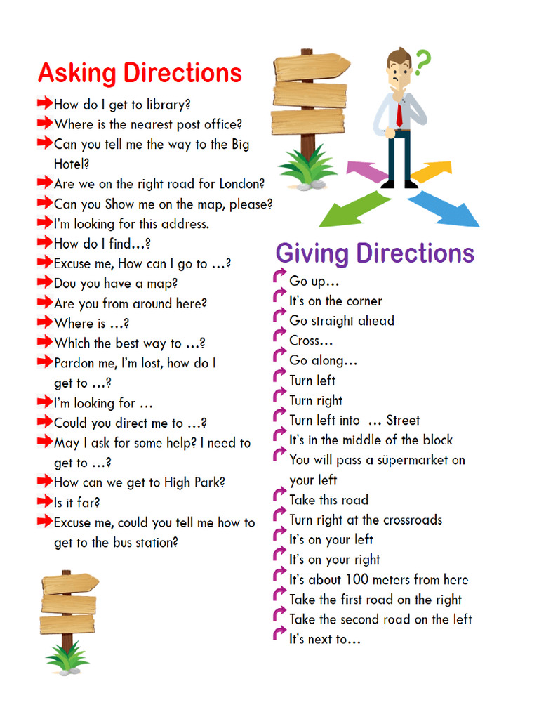 Giving Directions - Past Simple | PDF