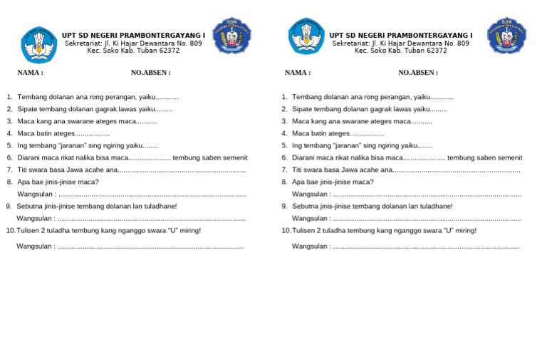 Tembang Dolanan dan Maca Rikat | PDF