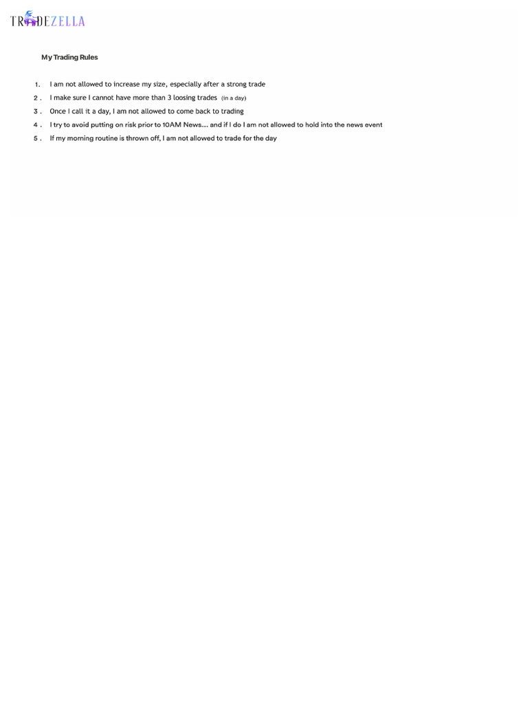 Trading Rules | PDF