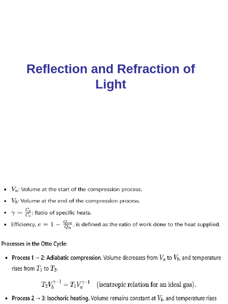 Reflection & Refraction of Light | PDF | Refraction | Mirror