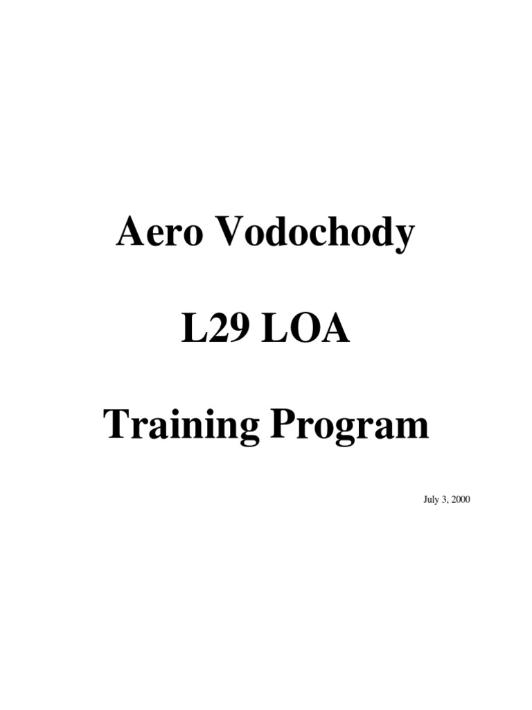 L29 LOA Training and Checklists | PDF | Flap (Aeronautics) | Takeoff