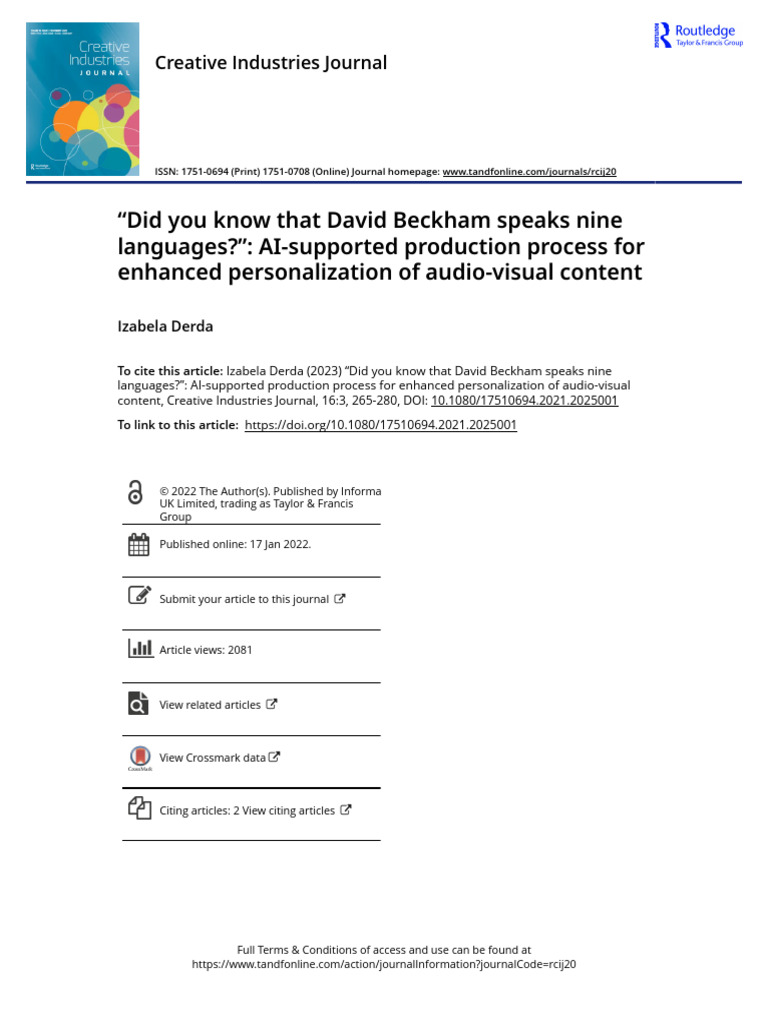 Did You Know That David Beckham Speaks Nine Languages AI-supported ...