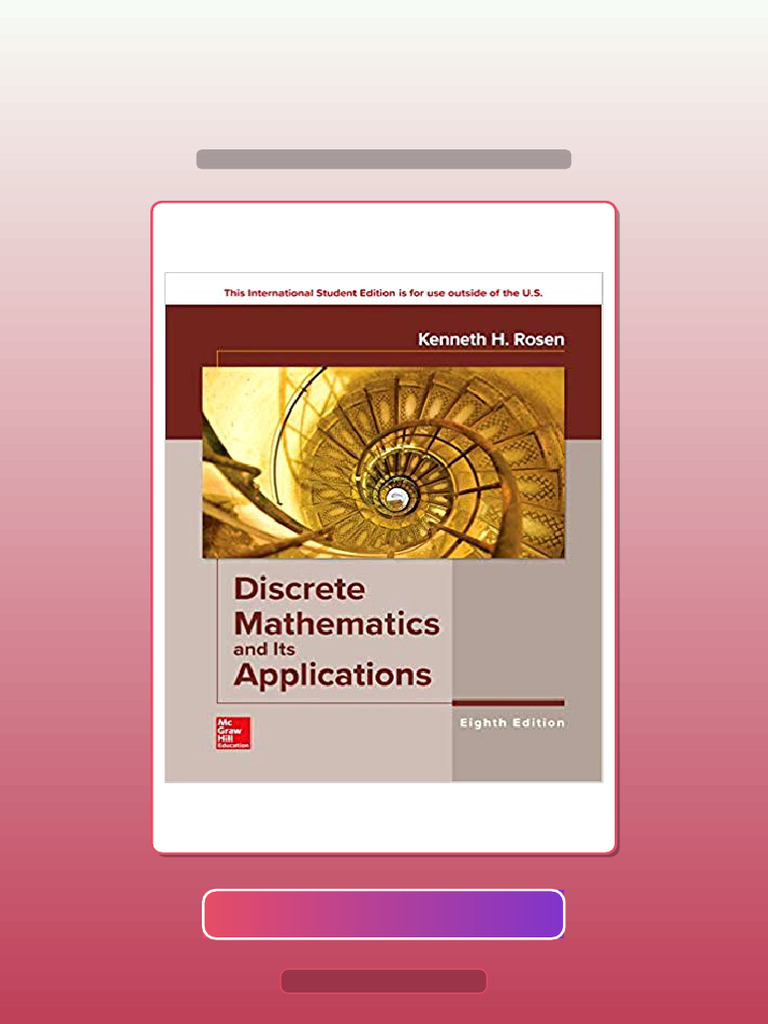Discrete Mathematics and Its Applications 8th Edition by Rosen Get It ...