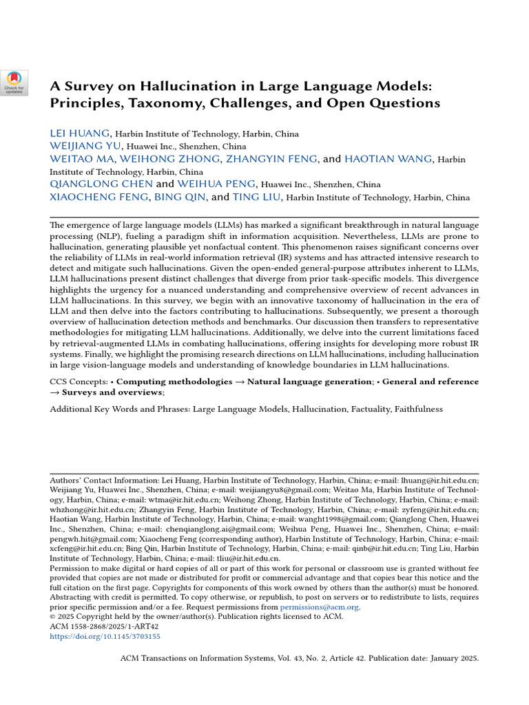 Hallucination in Large Language Models | PDF | Knowledge | Cognitive ...