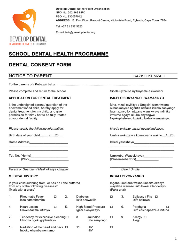 Develop Dental School Dental Health Programme | PDF | Medical ...
