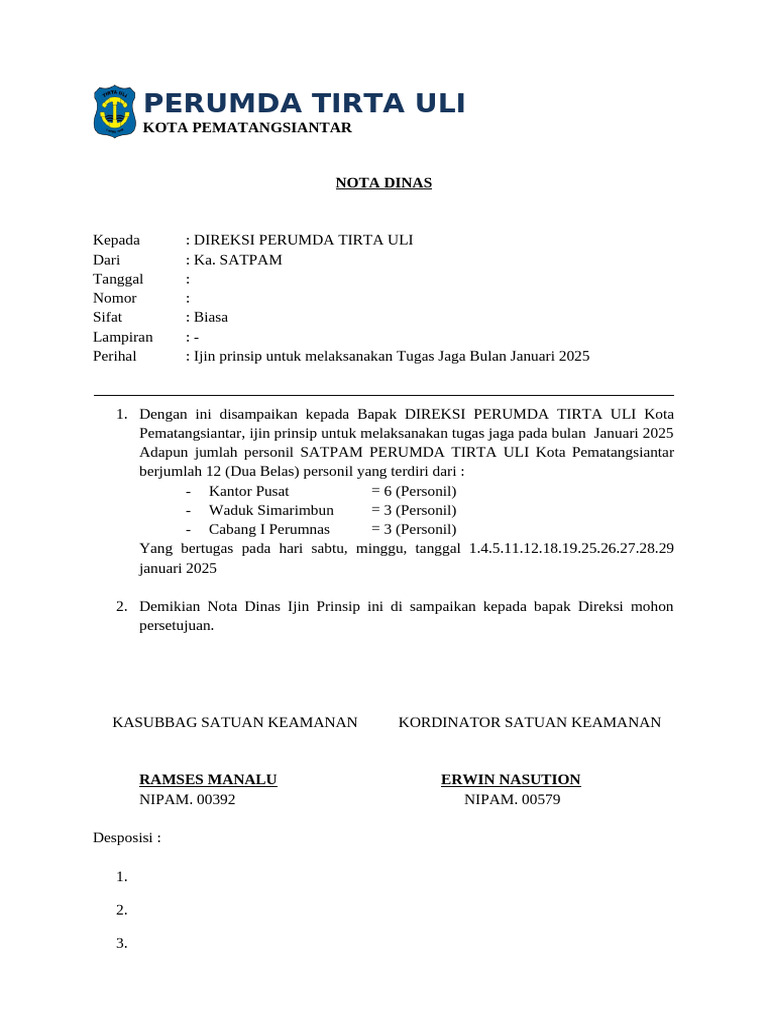 Nota Dinas | PDF