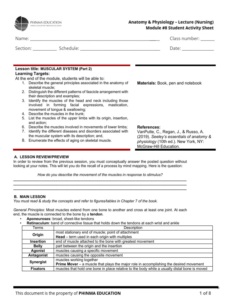 Nursing Anaphy Lec Session 8 Sas New Format | PDF | Anatomical Terms Of ...
